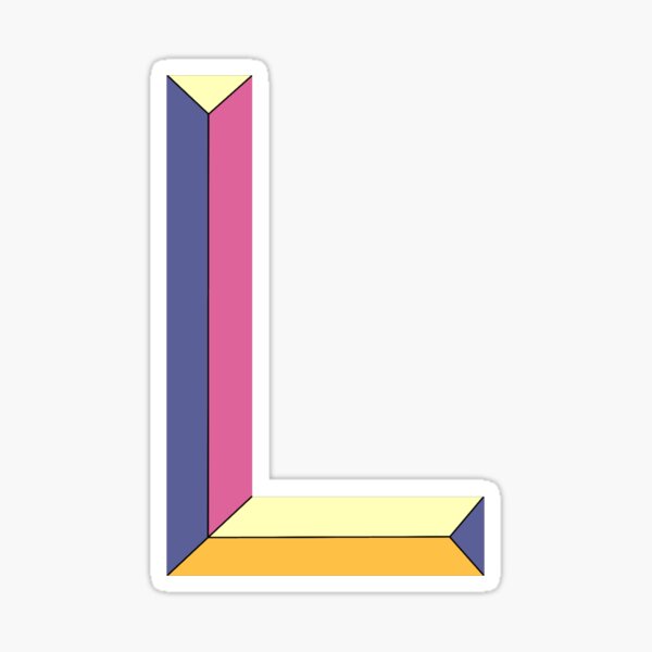 "Geometric Letter L (Purple)" Sticker by art-fromscratch | Redbubble