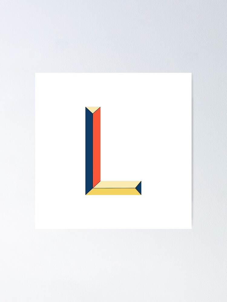 "Geometric Letter L (Red)" Poster for Sale by art-fromscratch | Redbubble