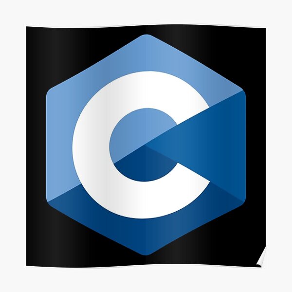 " C coding language logo" Poster for Sale by BluePencilArt | Redbubble