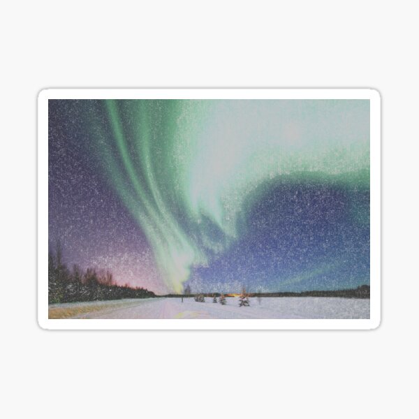 "Aurora borealis" Sticker by K-th | Redbubble