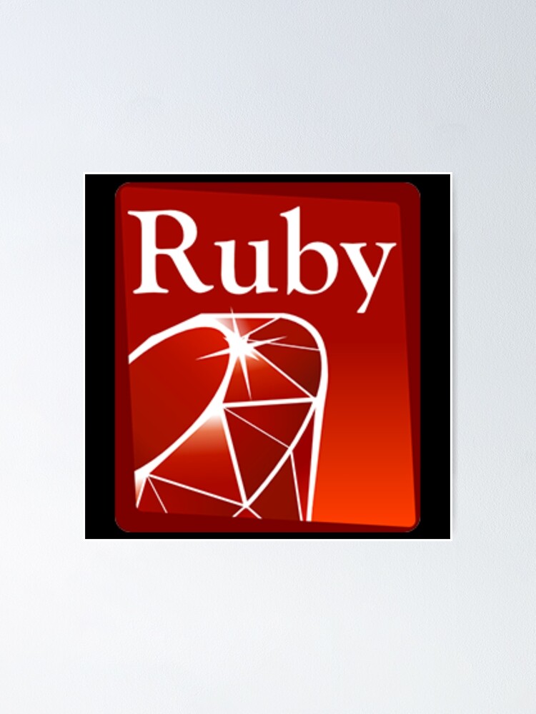Ruby Coding Language Logo Poster For Sale By Bluepencilart Redbubble