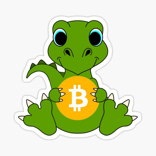 "Hold my Bitcoin Cute Spinosaurus Sticker | Dinosaurs lover ...