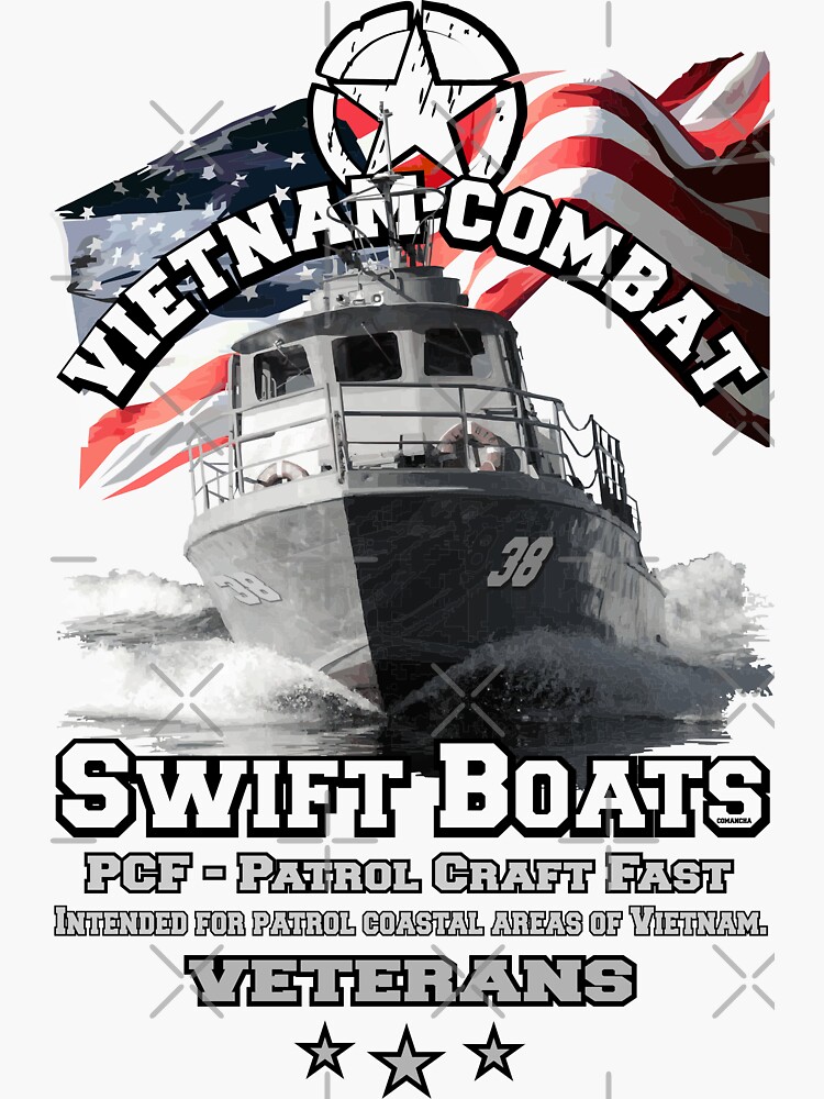 "Vietnam Combat Patrol Craft Fast - SWIFT BOAT Veterans" Sticker for ...