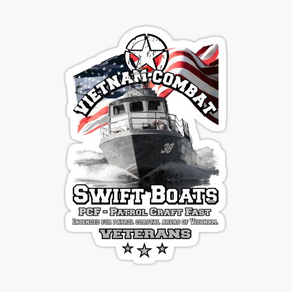 "Vietnam Combat Patrol Craft Fast - SWIFT BOAT Veterans" Sticker for ...
