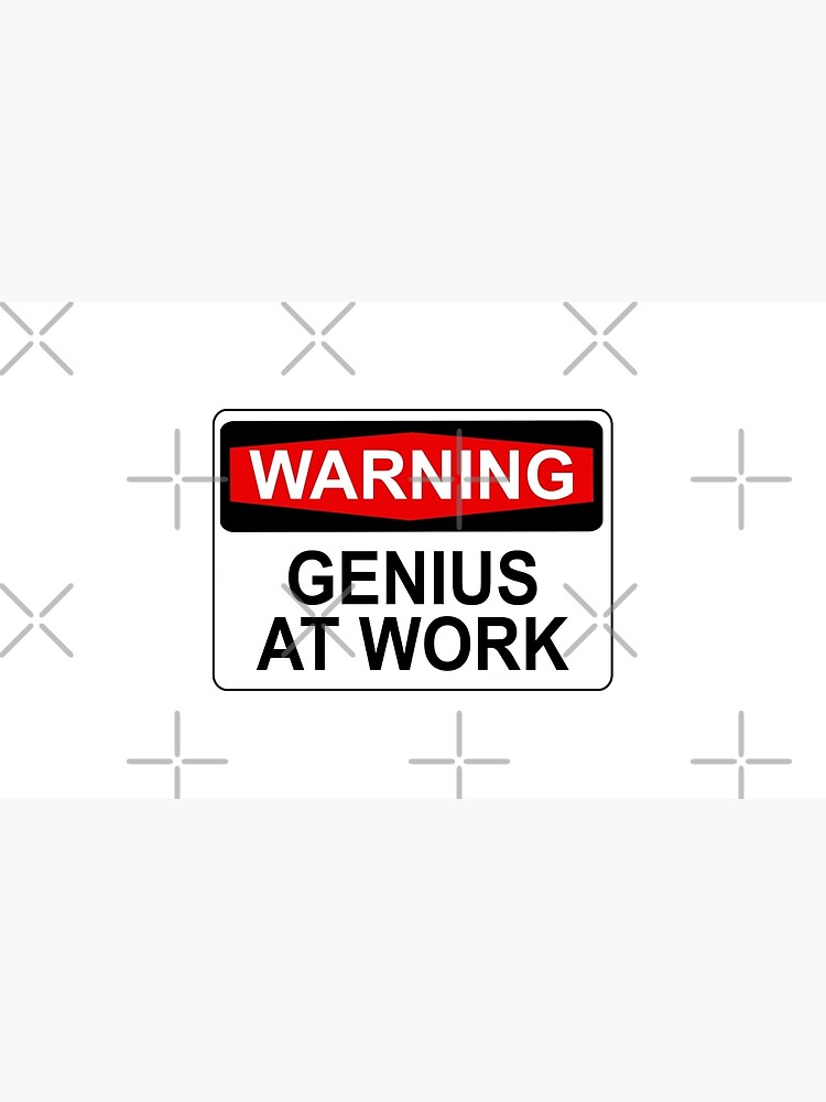 "WARNING: GENIUS AT WORK" Coffee Mug by limitlezz | Redbubble