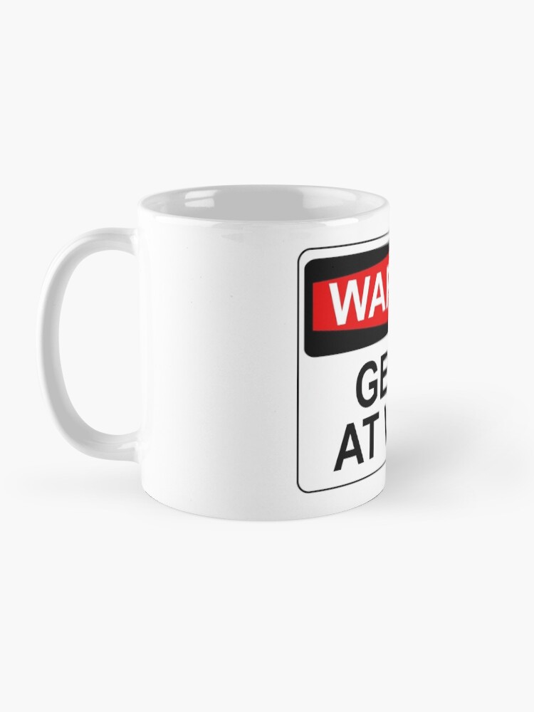 "WARNING: GENIUS AT WORK" Coffee Mug by limitlezz | Redbubble
