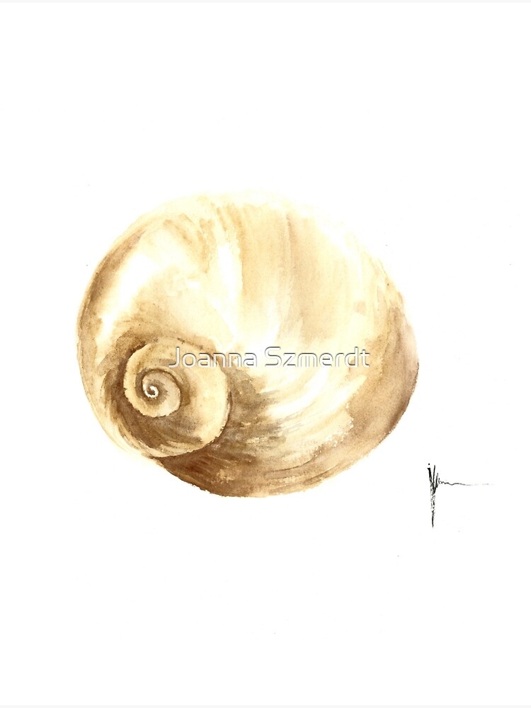 "Shell painting art print watercolor, gold shell ideas for home ...
