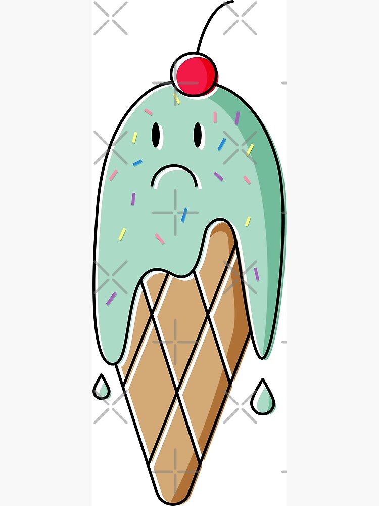 "Sad Ice Cream" Poster for Sale by federicopanelli | Redbubble
