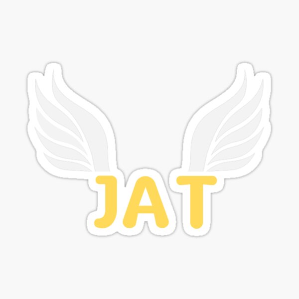 "JAT" Sticker by lahrach82 | Redbubble