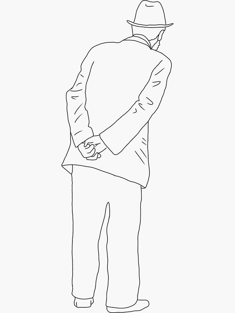 "Umarell (snooper)" Sticker for Sale by lenabread | Redbubble