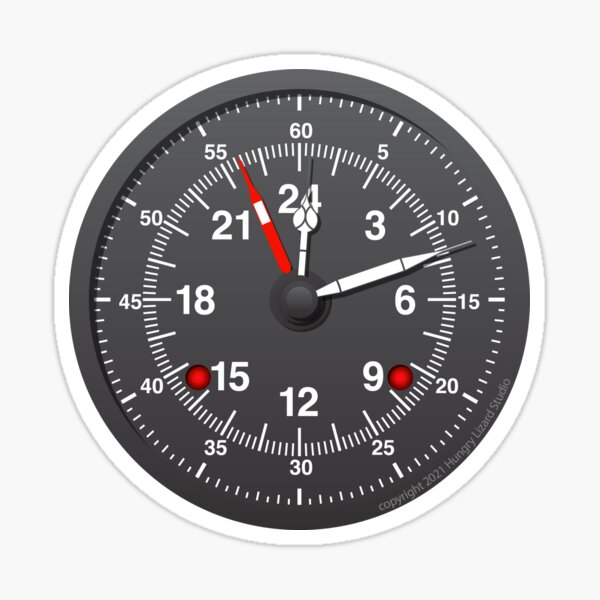 "Aircraft Chronometer" Sticker by Kylwell | Redbubble