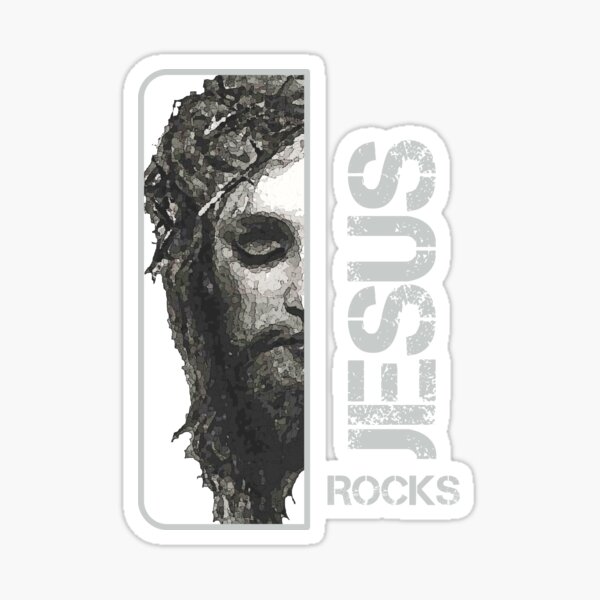 "Jesus Rocks" Sticker for Sale by RelicsOfTheDay | Redbubble