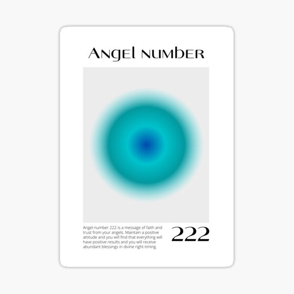 "angel number 222" Sticker by RiriDesign | Redbubble