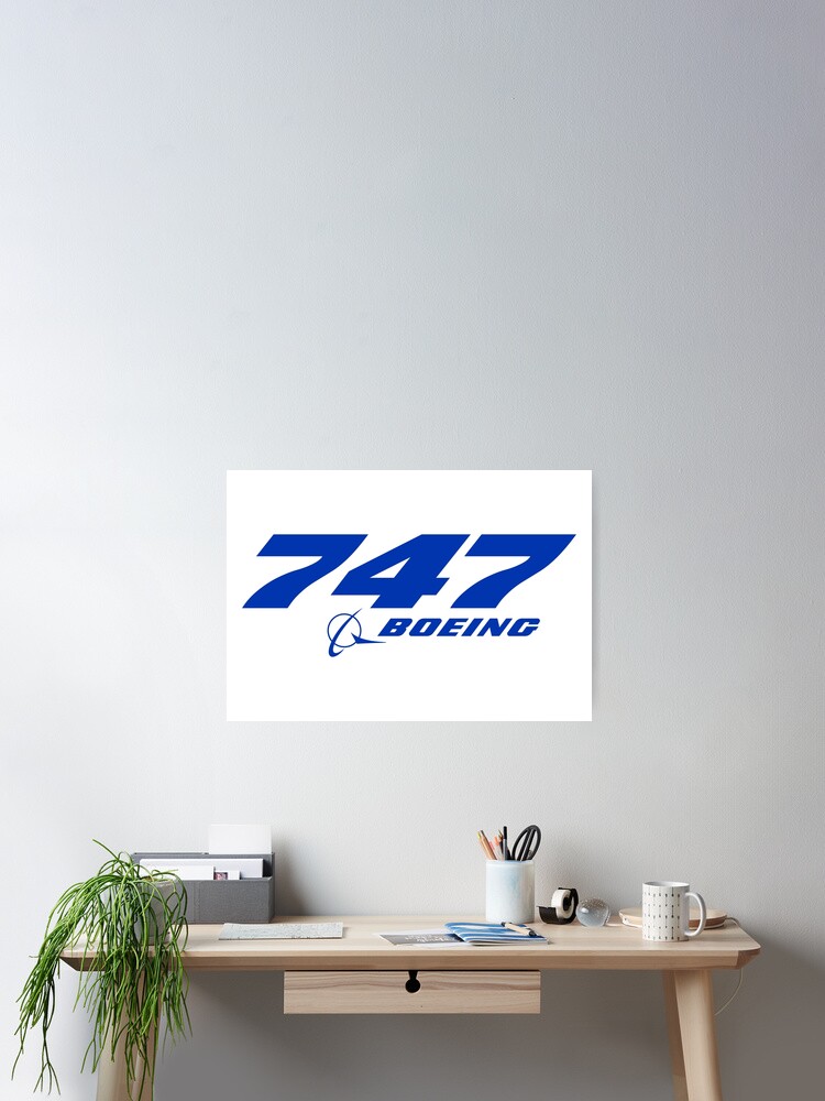 "Boeing 747 Logo" Poster for Sale by Avinez | Redbubble