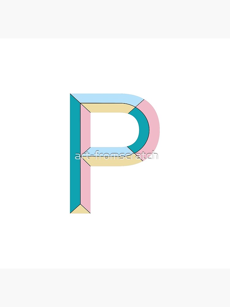 "Geometric Letter P (Pink)" Poster for Sale by art-fromscratch | Redbubble