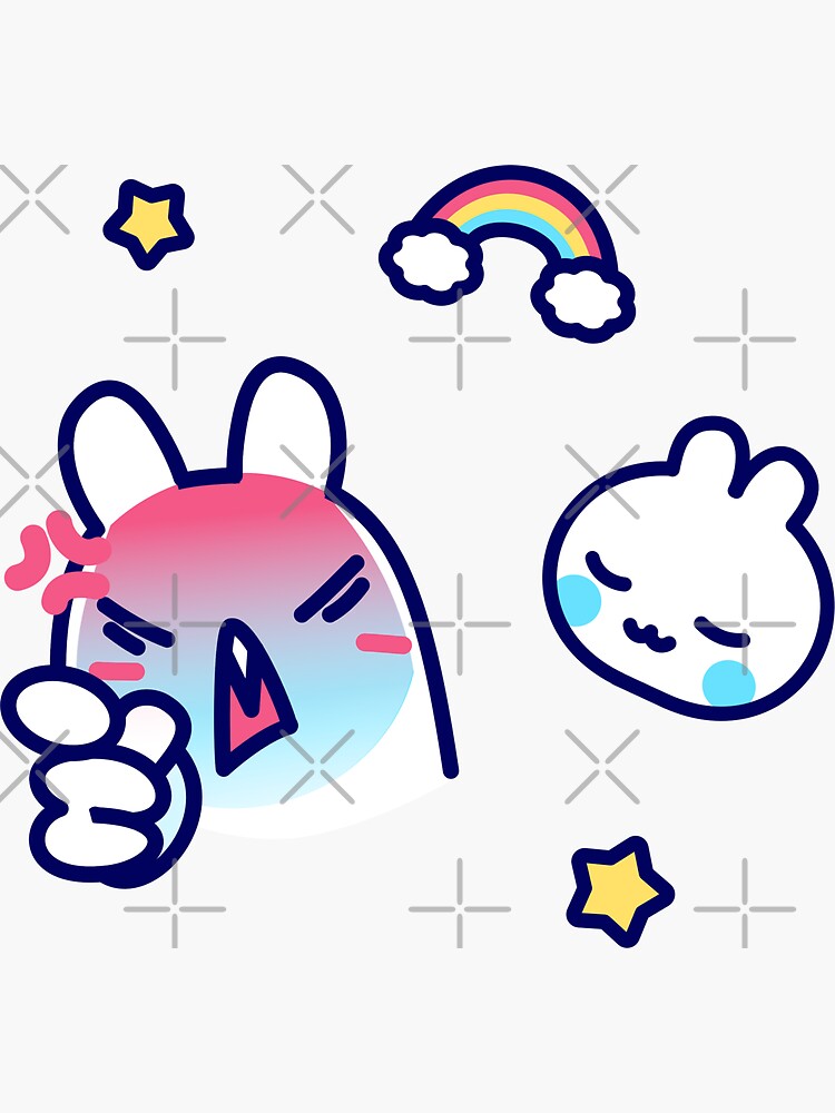 "Angry Bunny Cute Pack Set" Sticker for Sale by MAXbunny | Redbubble