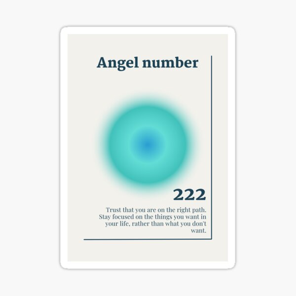 "Aesthetic Angel number 222" Sticker by RiriDesign | Redbubble