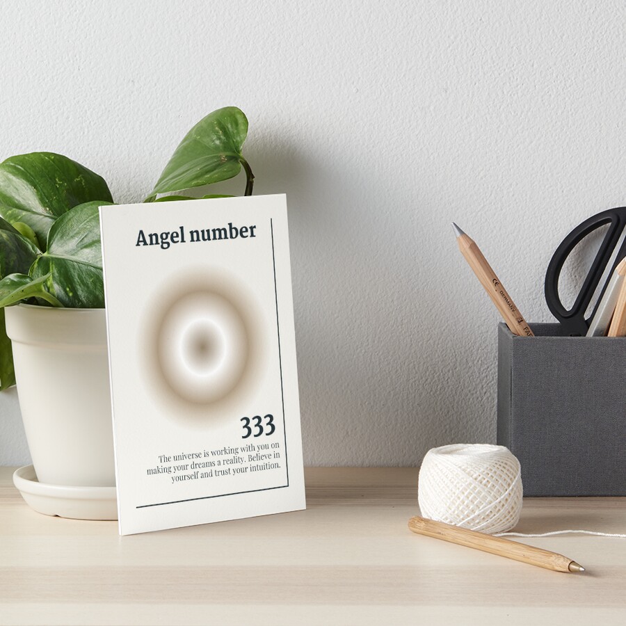 "Aesthetic Angel number 333" Art Board Print by RiriDesign | Redbubble
