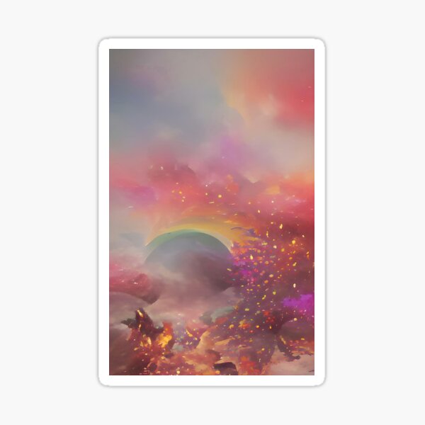 "Rainbow firework explosion with colorful smoke and splashes" Sticker ...