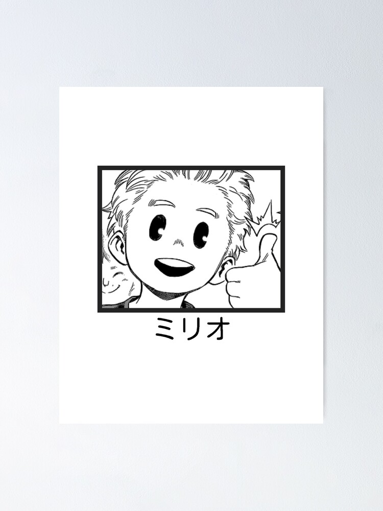 "Young Mirio Manga Panel" Poster for Sale by yoku-mieru | Redbubble