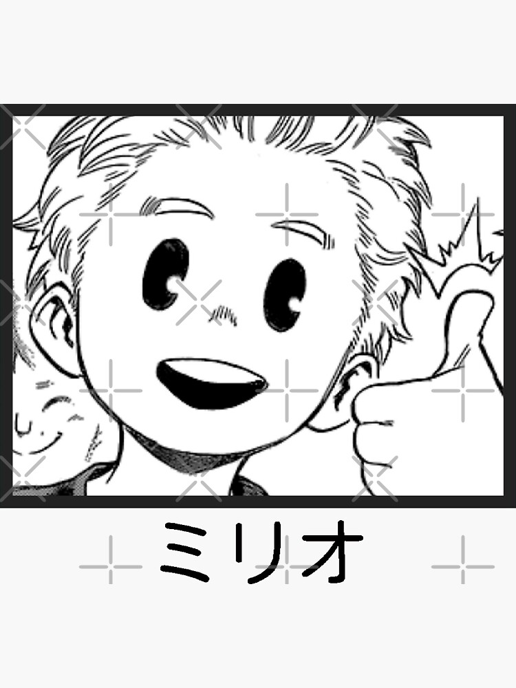 "Young Mirio Manga Panel" Sticker by yoku-mieru | Redbubble