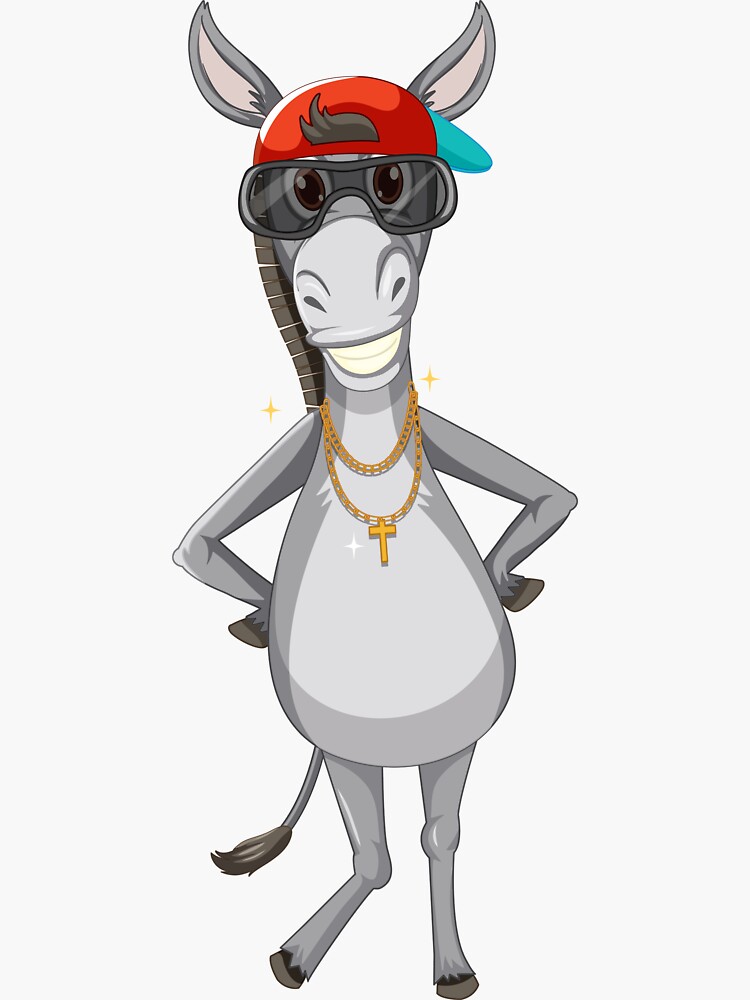 "funny hiphop meme logo dunkey " Sticker by bobipop | Redbubble