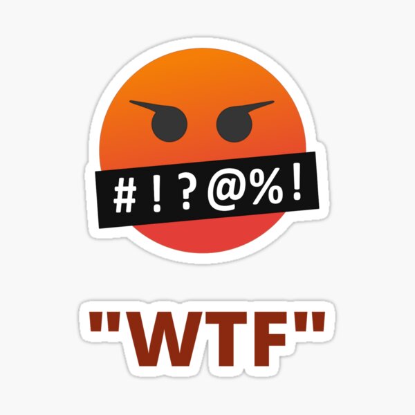 "WTF" Sticker by Giographix | Redbubble