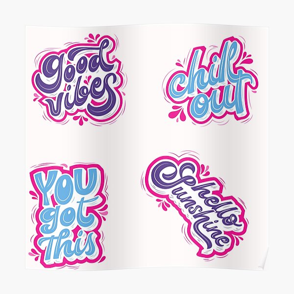 "Beautiful Positive Quotes Bundle Sticker Pack" Poster for Sale by ...