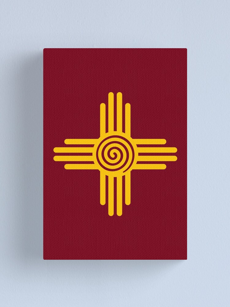 "Zia Sun, Spiral, Symbol, New Mexico, Flag" Canvas Print for Sale by ...