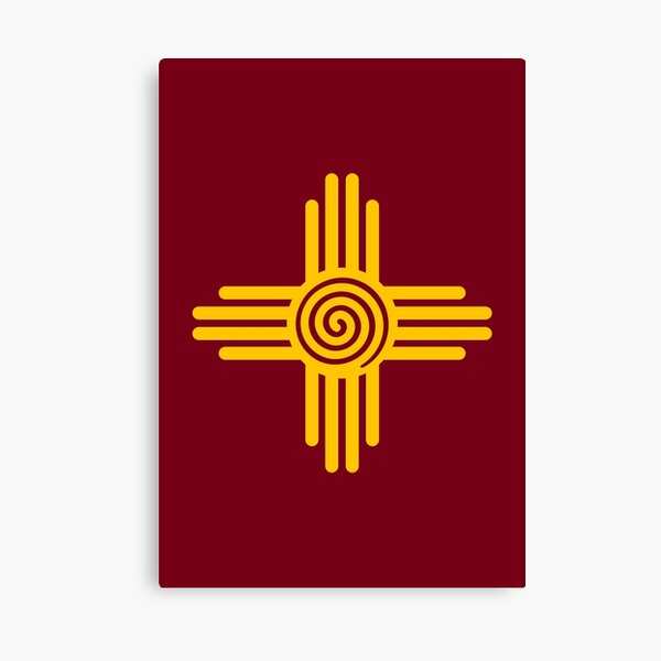 "Zia Sun, Spiral, Symbol, New Mexico, Flag" Canvas Print for Sale by ...