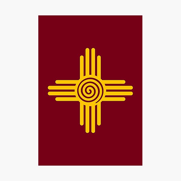 "Zia Sun, Spiral, Symbol, New Mexico, Flag" Photographic Print for Sale ...