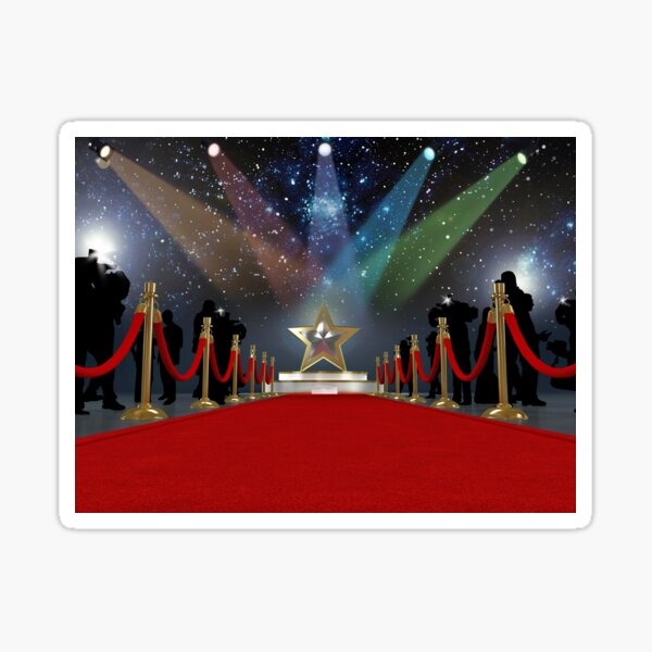 "Red carpet, Hollywood " Sticker for Sale by Singerevita | Redbubble