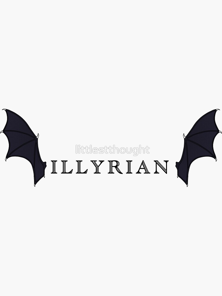 "Illyrian ACOTAR" Sticker for Sale by littlestthought | Redbubble