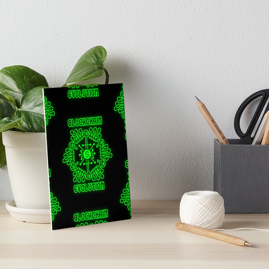 "Blockchain Evolution 1.0 Currency - green color" Art Board Print by ...