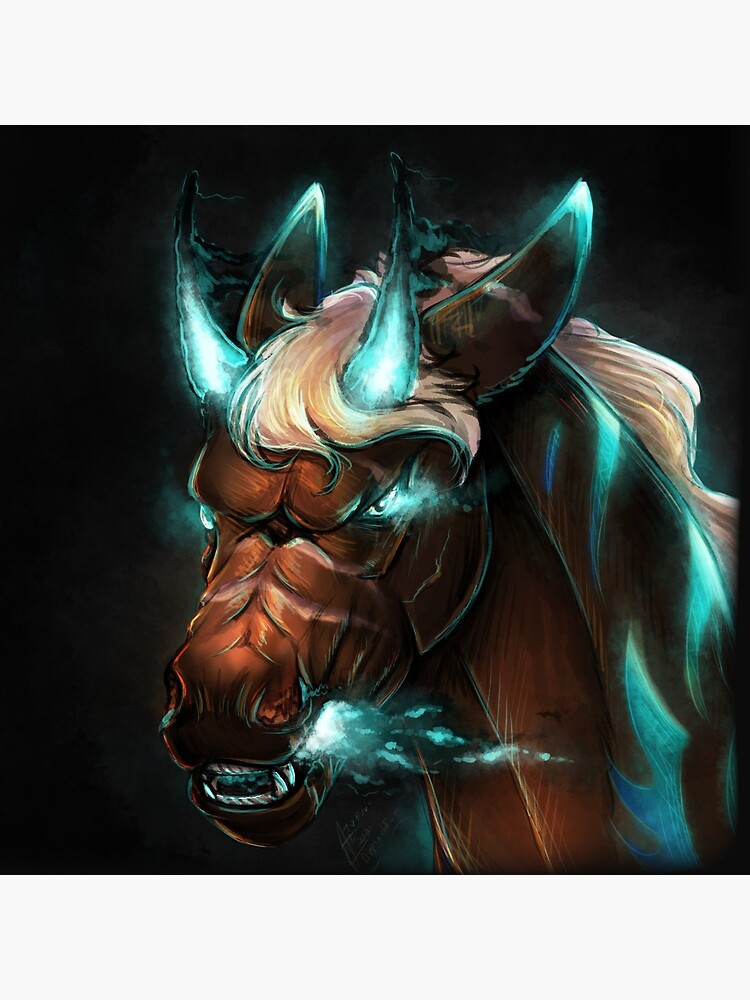 "Demon horse - Power Awakened" Poster for Sale by Depixelator-exe ...