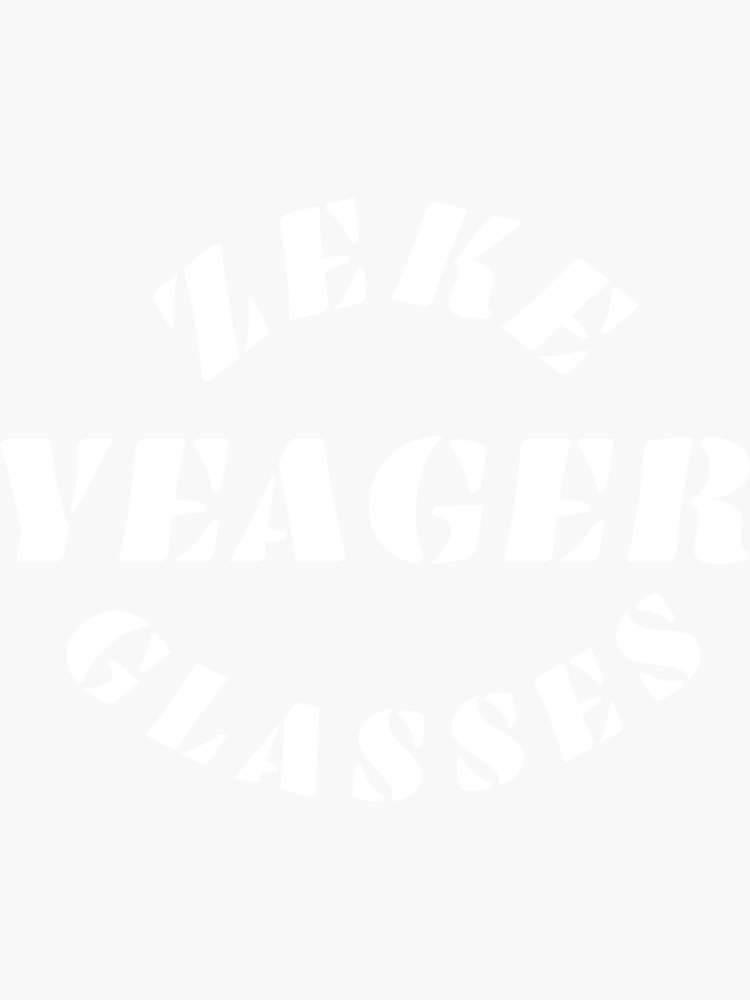 "Zeke yeager glasses" Sticker by TehBasi | Redbubble