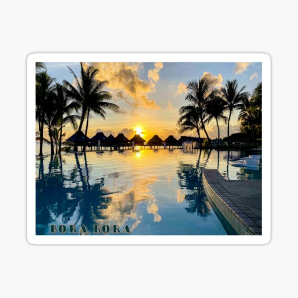 "BORA BORA : Vintage Sunset Travel and Tourism Advertising Print ...