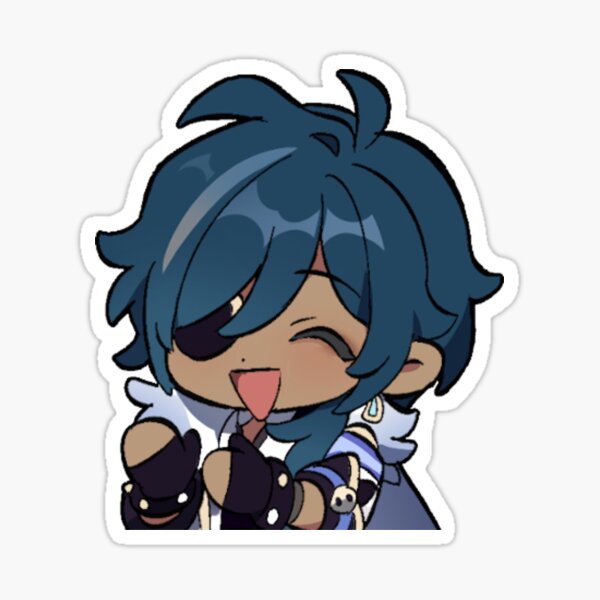 "Kaeya Cryo Genshin Impact Emote Sticker" Sticker for Sale by ...
