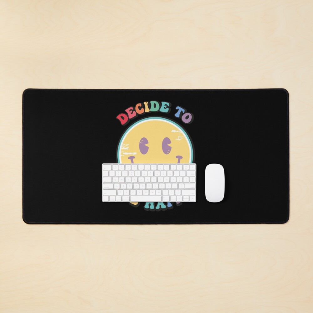 "Decide to be happy, Aesthetic Smiley Face" Sticker for Sale by ...