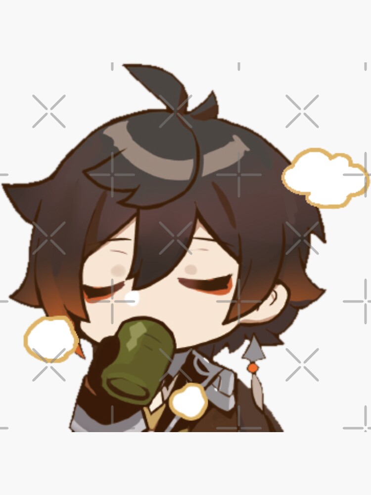 "Zhongli Geo Morax Genshin Impact Emote-Aufkleber" Sticker von ...