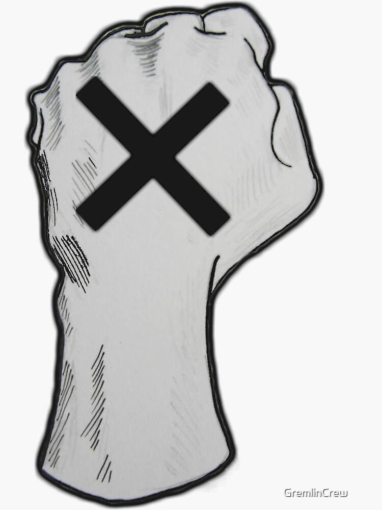 "xX Straight Edge Xx" Sticker for Sale by GremlinCrew | Redbubble