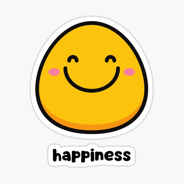 "HAPPINESS" Sticker by aktk | Redbubble