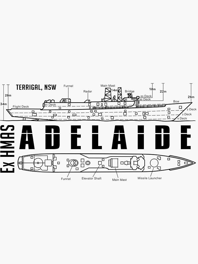 "LIMITED EDITION - HMAS Adelaide" Sticker for Sale by dropintheocean ...