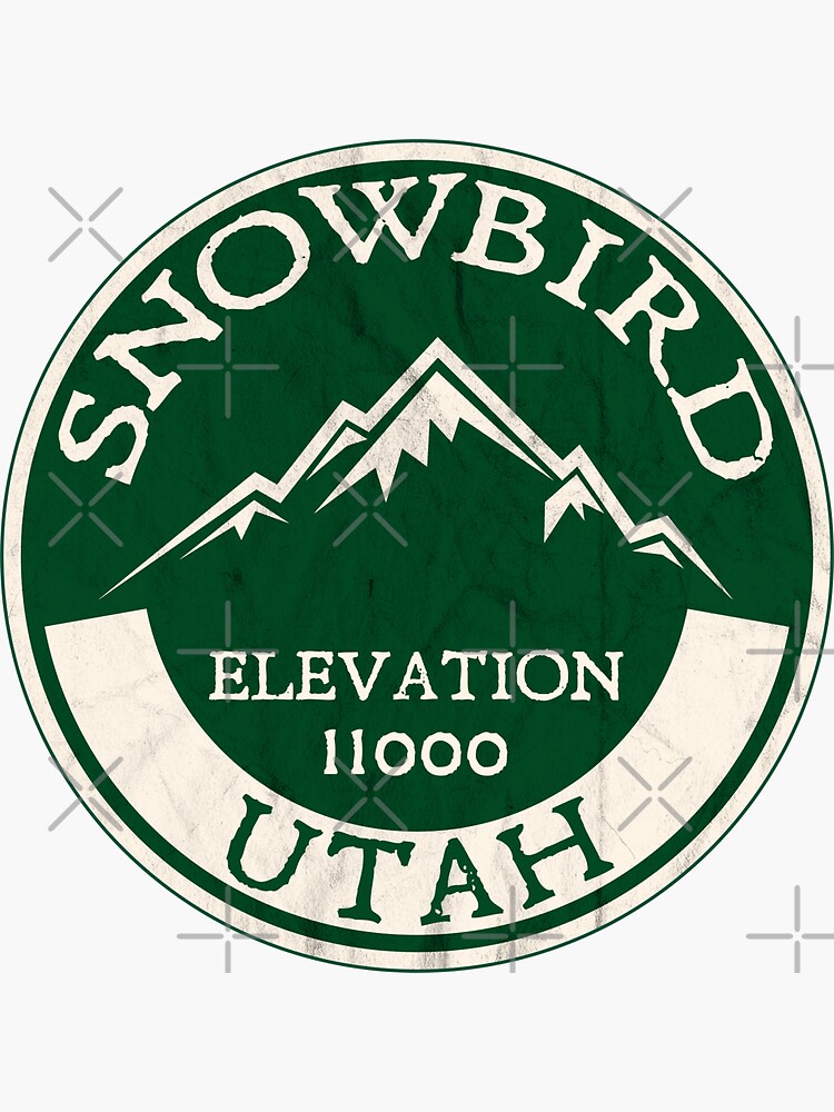 "Snowbird Utah Skiing Ski" Sticker for Sale by MyHandmadeSigns | Redbubble