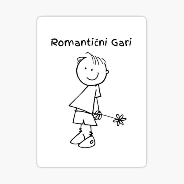 "Romantični Gari" Sticker for Sale by Jovanka82 | Redbubble