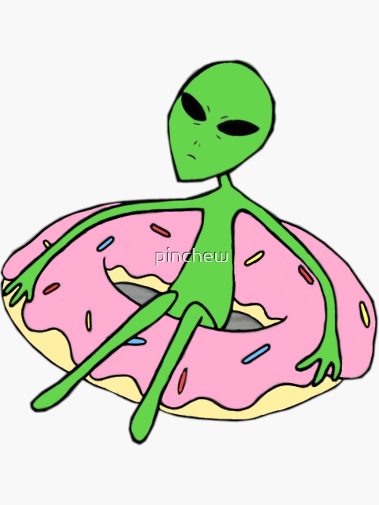 "alien donuts " Sticker by pinchew | Redbubble