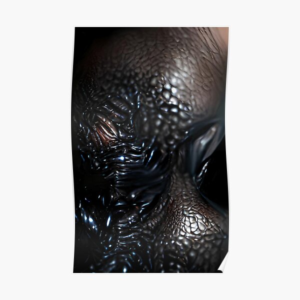 "Black glossy skin of an alien fantasy creature" Poster by neomagia ...