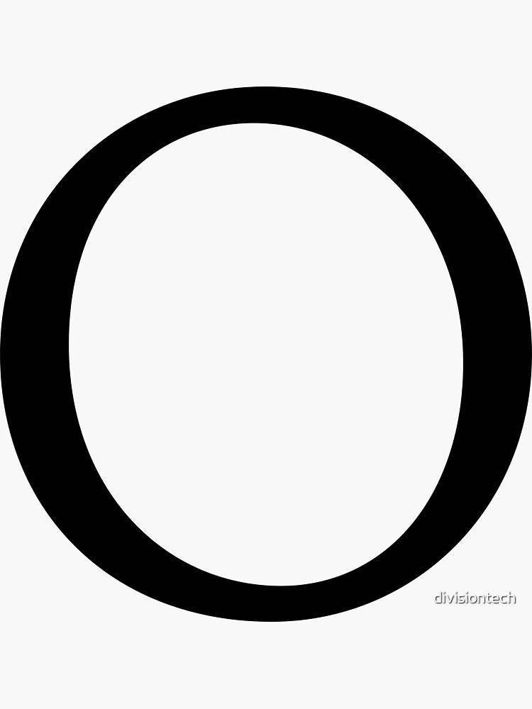 "Letter O" Sticker by divisiontech | Redbubble