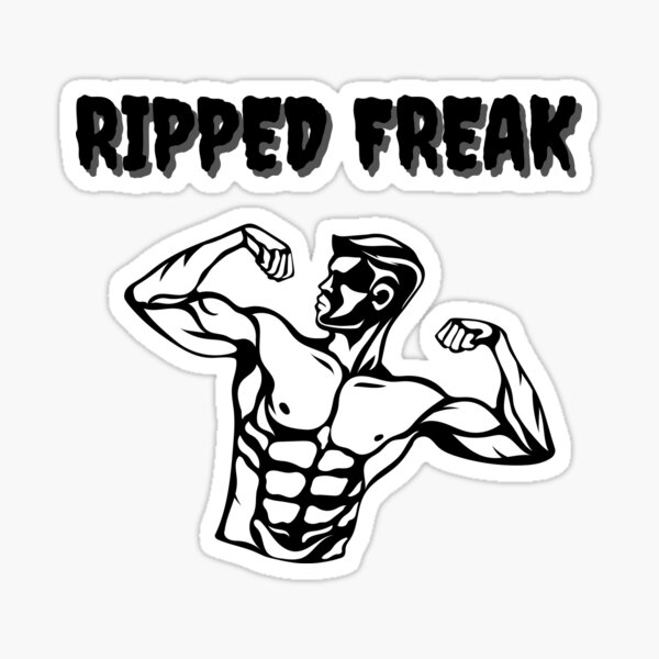 "ripped freak" Sticker for Sale by Vusky | Redbubble