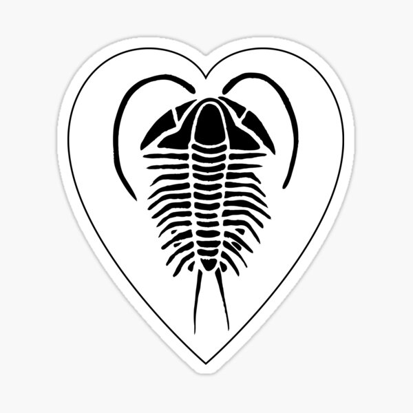 "Trilobite love sticker" Sticker by totes-eukaryote | Redbubble
